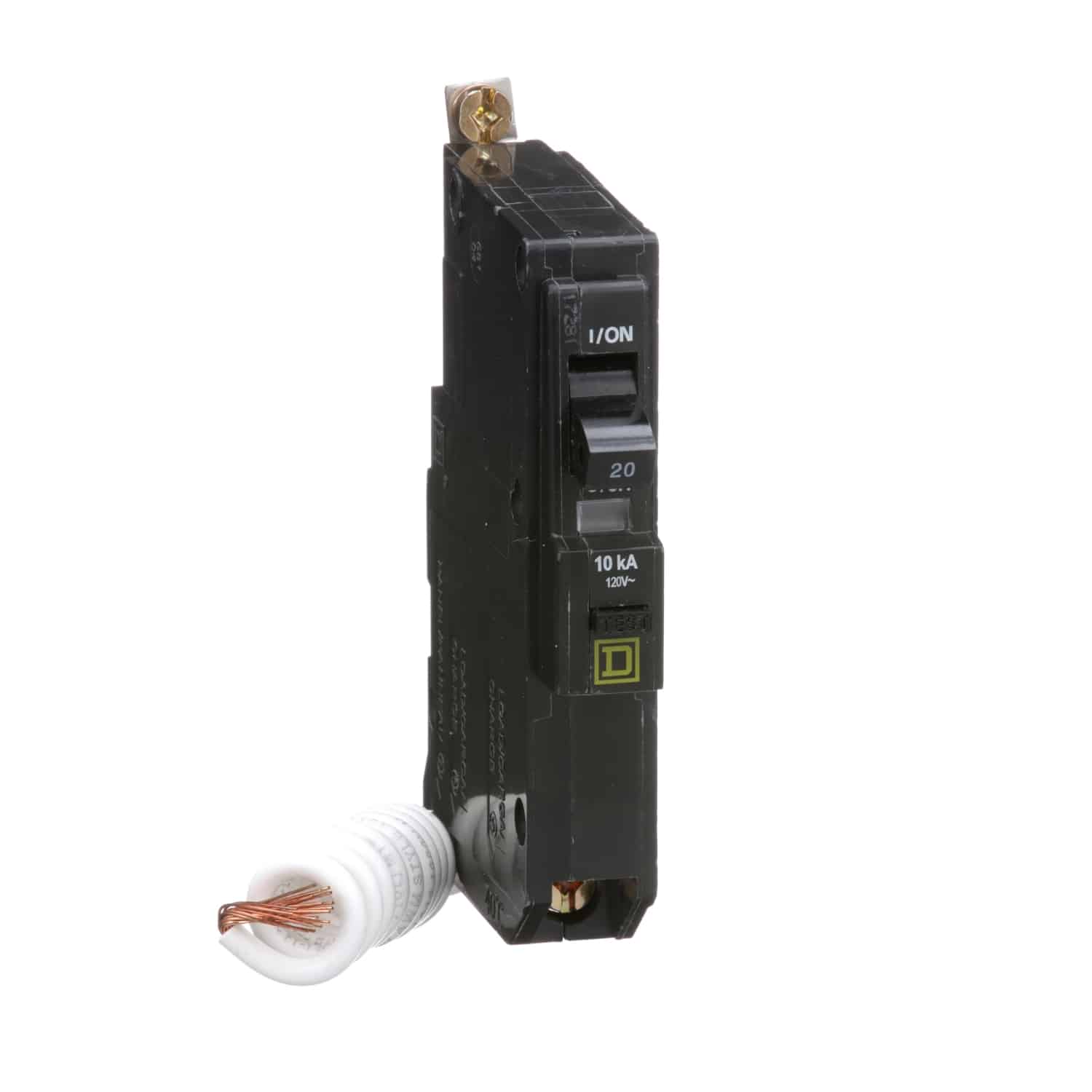 Square D Circuit Breaker QOB120EPD Mini CB, QO, 20 A, 1P, 120 V, 10 kA ...